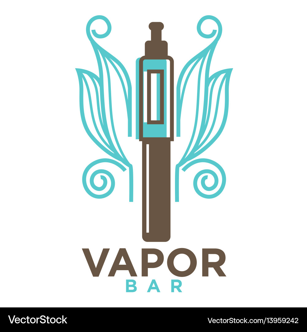 Vapor bar logo design isolated on white vape e Vector Image