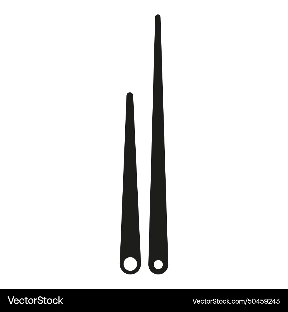 Black clock hands isolated on white background Vector Image