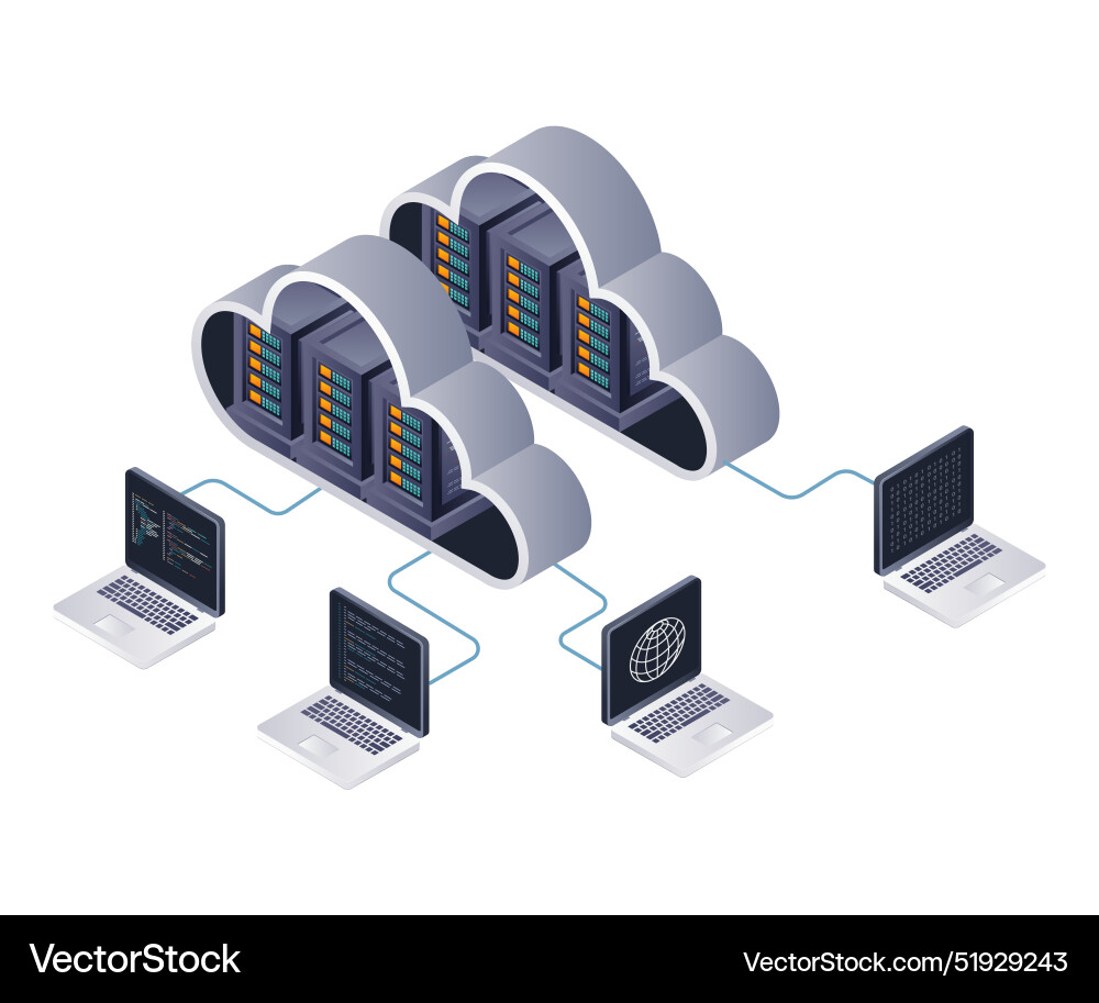 Computer Automation For Data Transaction Security Vector Image