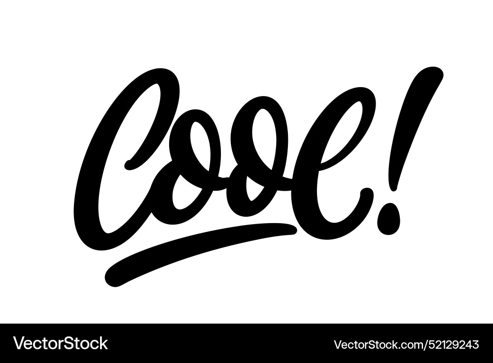 Cool hand drawn calligraphy text modern Royalty Free Vector