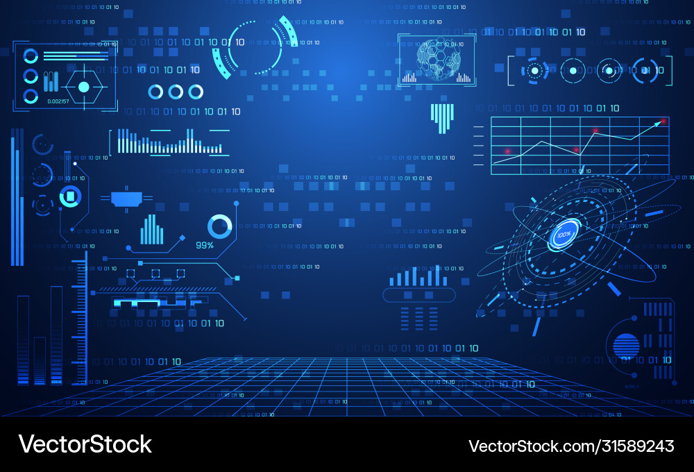 Futuristic HUD Interface Royalty Free Vector Image