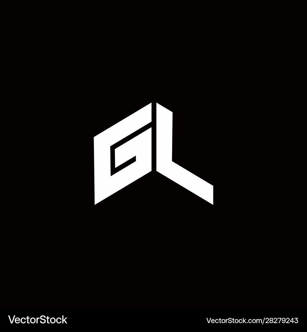 Gl logo monogram modern design template Royalty Free Vector
