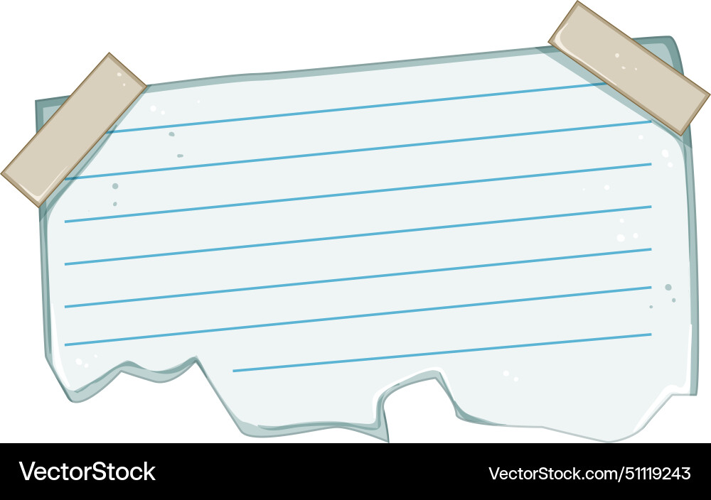 Idea pinned torn paper notes cartoon Royalty Free Vector