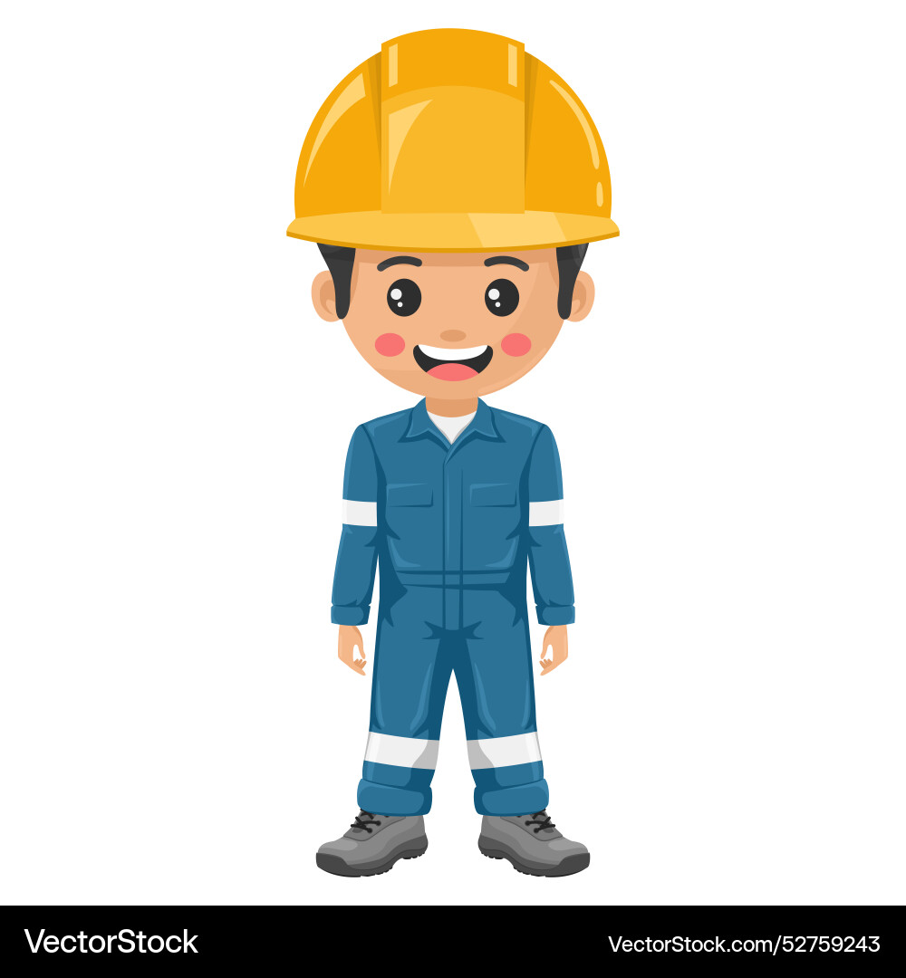 Industrial mechanical worker supervisor engineer Vector Image