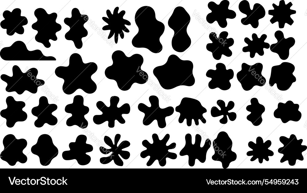 Irregular blob shape set Royalty Free Vector Image