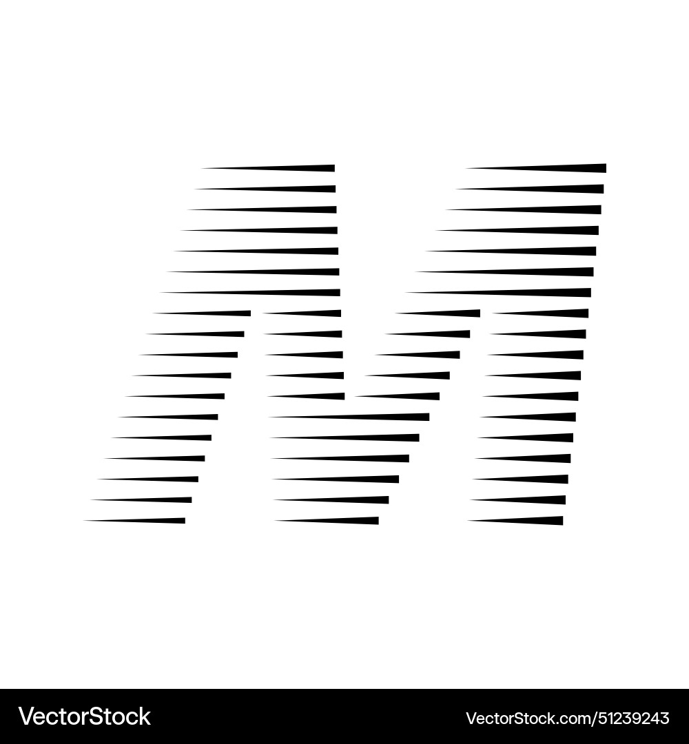 M letter lines logo icon Royalty Free Vector Image