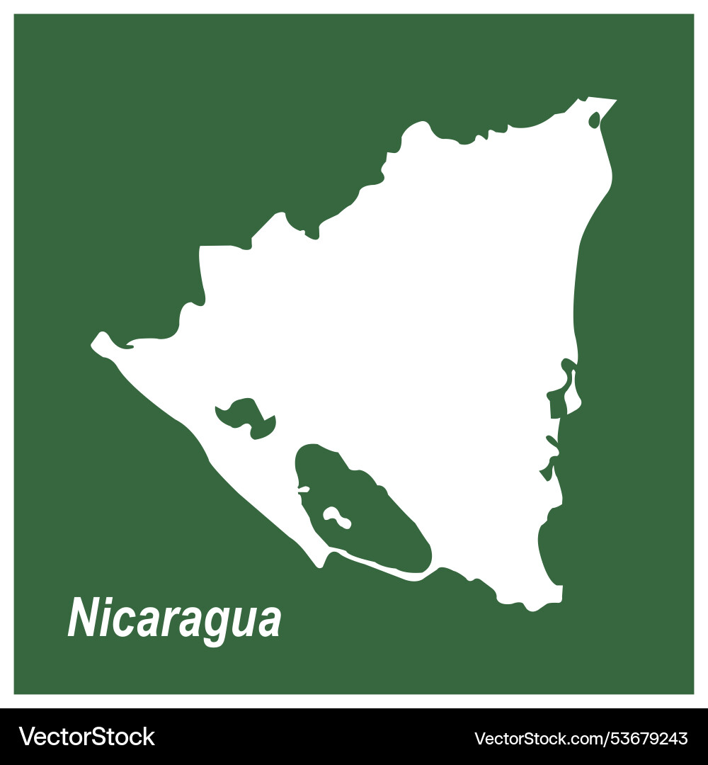 Map of nicaragua Royalty Free Vector Image - VectorStock