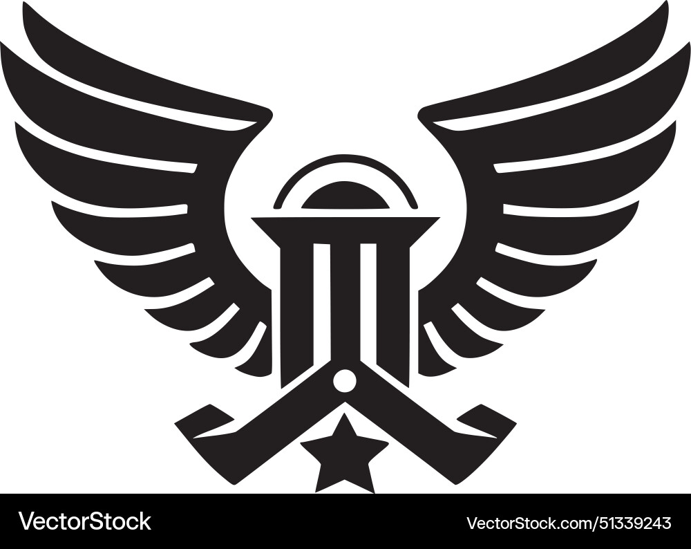 Military - minimalist and simple silhouette Vector Image