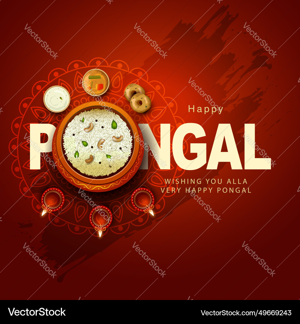 Pongal design 2023 Royalty Free Vector Image - VectorStock
