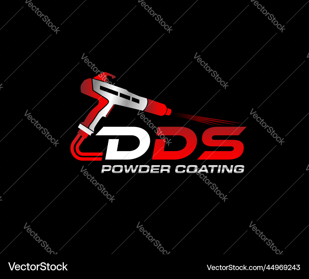Powder Coating Logo Template Royalty Free Vector Image