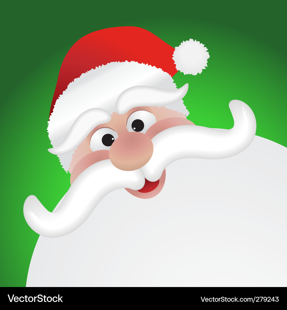 Santa claus face Royalty Free Vector Image - VectorStock