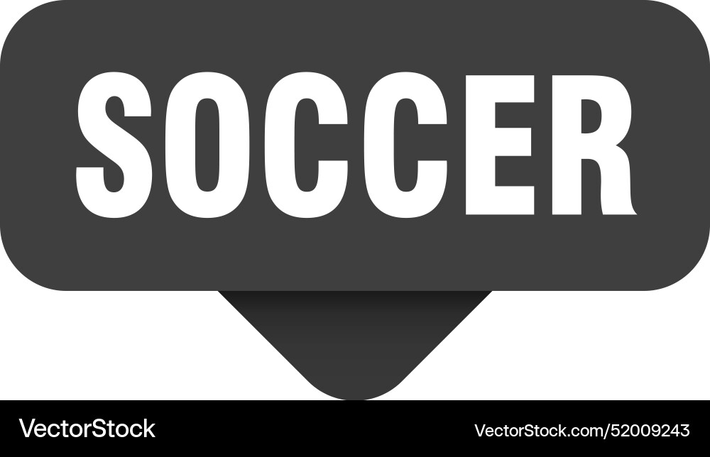 Soccer sticker sign on transparent Royalty Free Vector Image