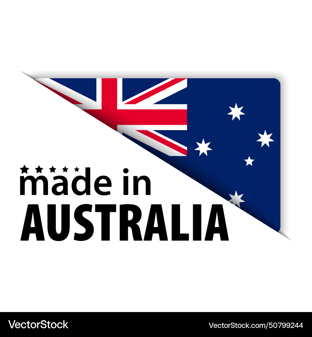 Made in australia graphic and label Royalty Free Vector