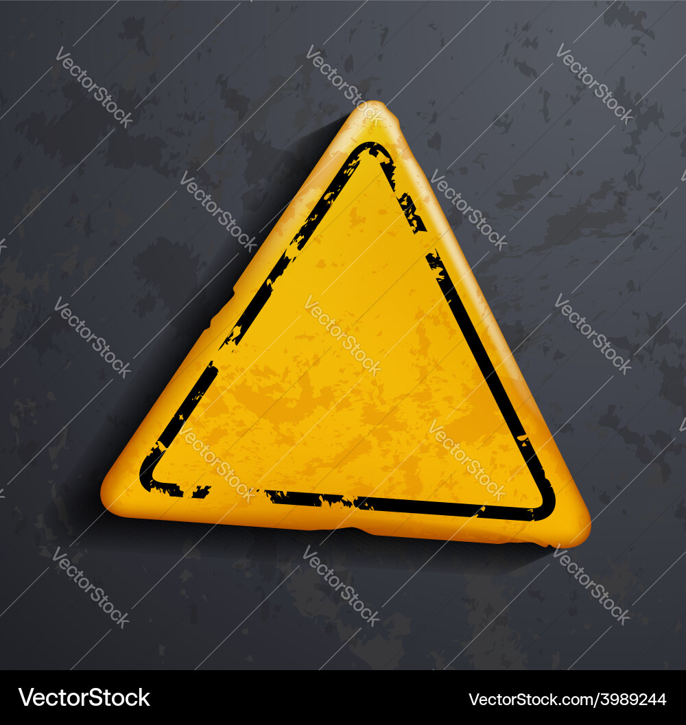 Metal warning sign Royalty Free Vector Image - VectorStock