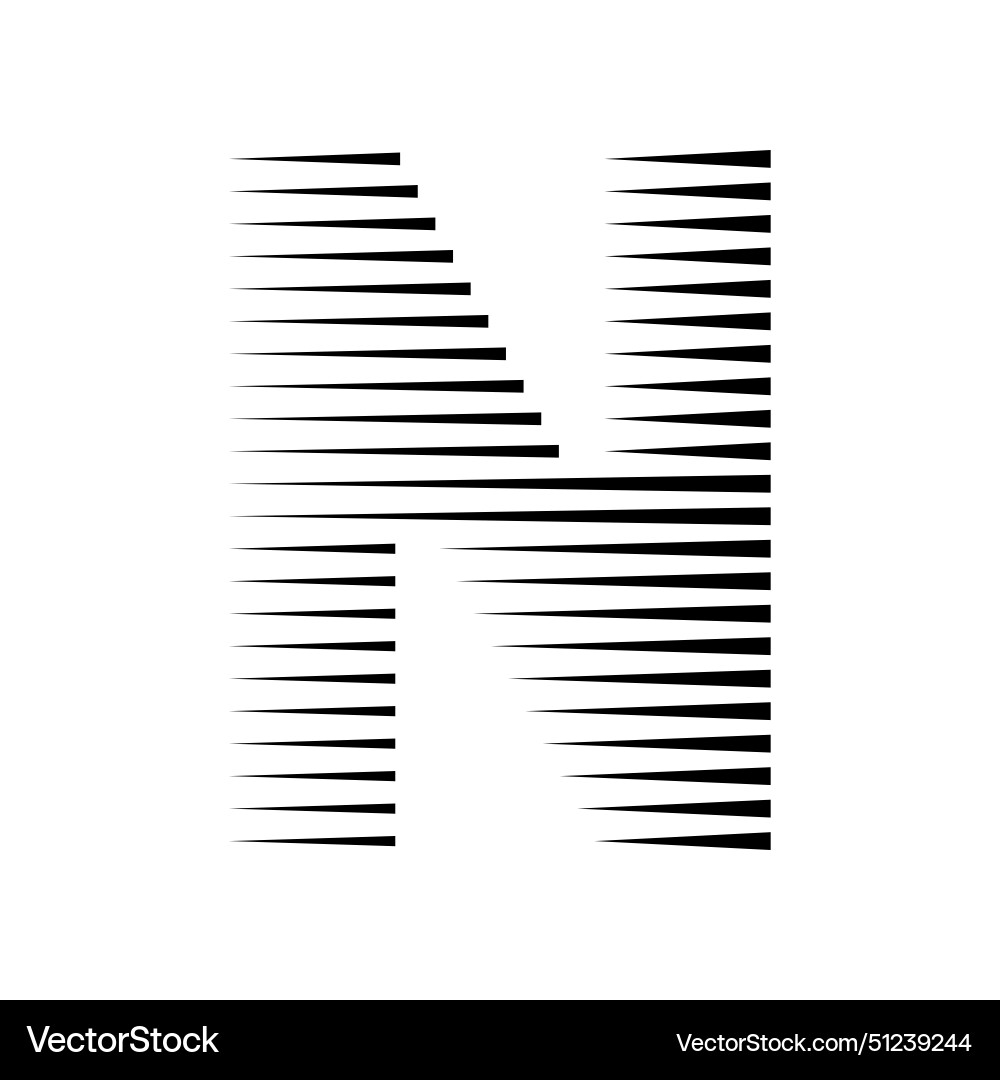 N letter lines logo icon Royalty Free Vector Image