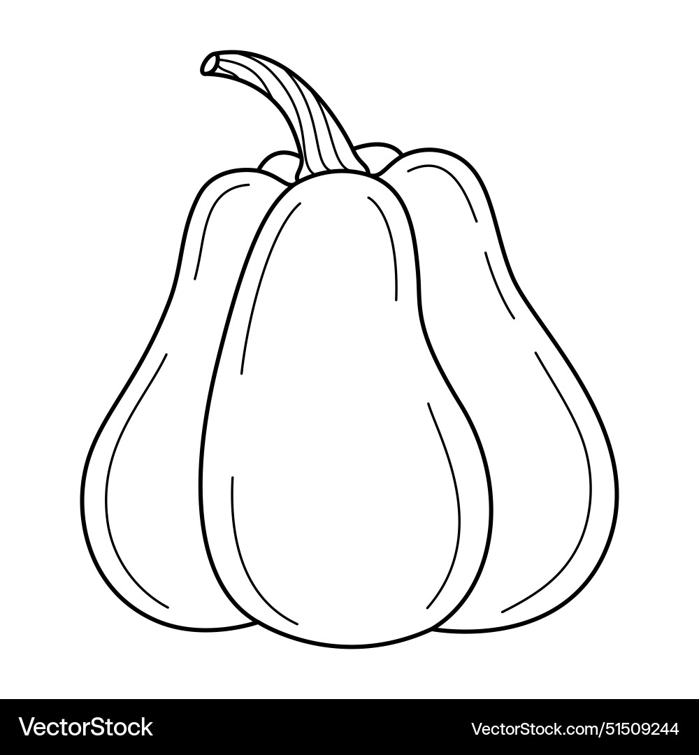 Pumpkin doodle icon art therapy coloring page Vector Image
