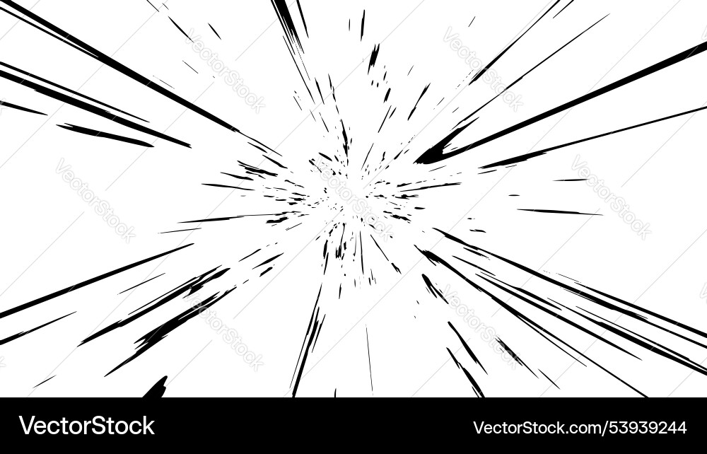 Speed burst background manga comic effect black Vector Image