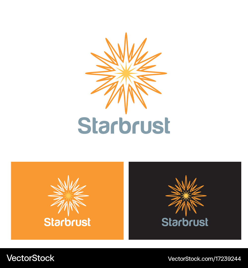 Star shine solar logo Royalty Free Vector Image