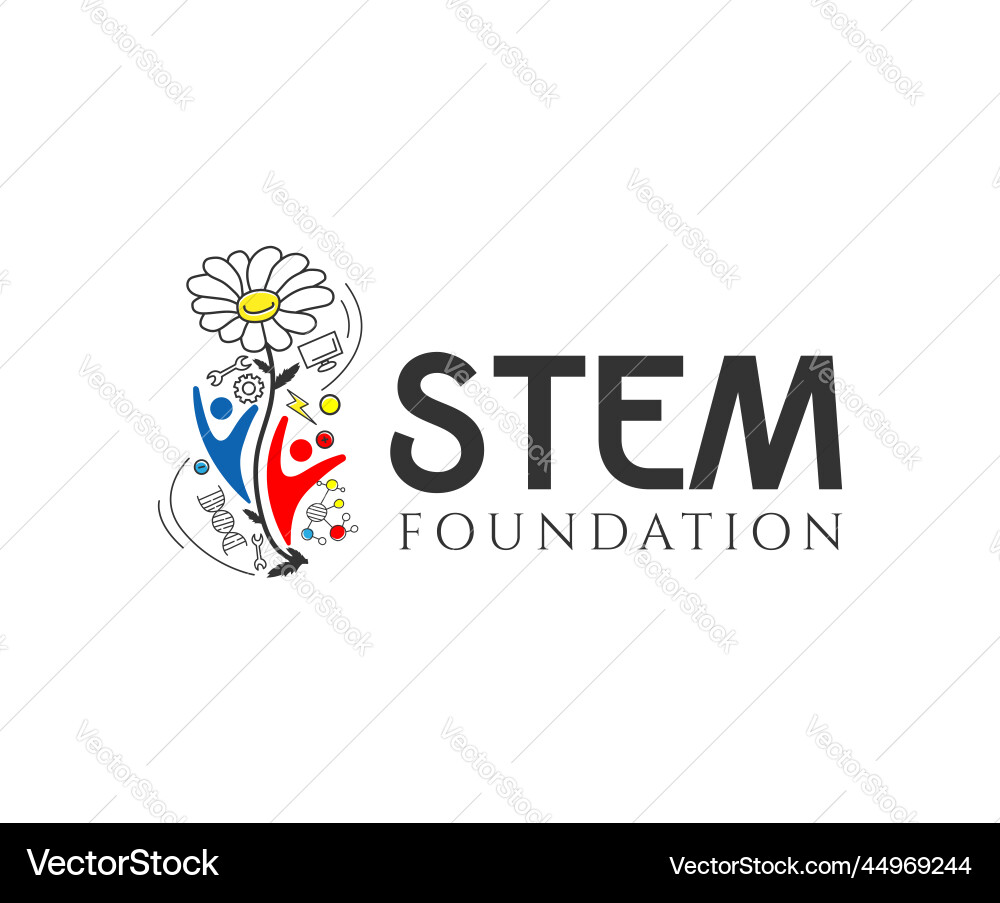 Stem foundation education logo design template Vector Image