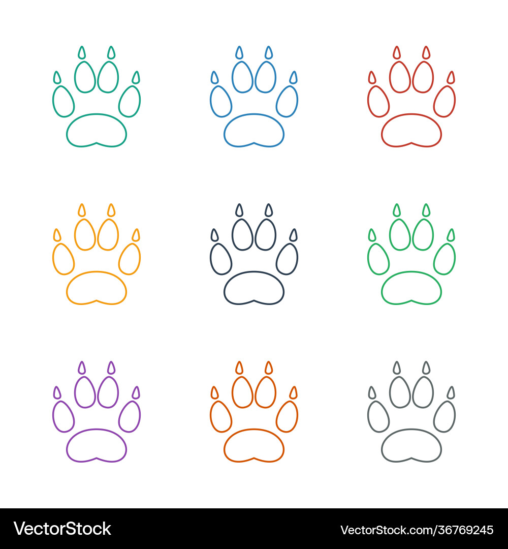 Animal paw icon white background Royalty Free Vector Image