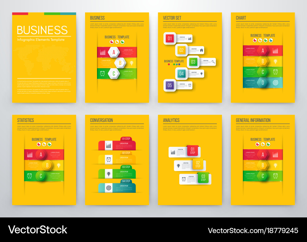 Color elements for infographics Royalty Free Vector Image
