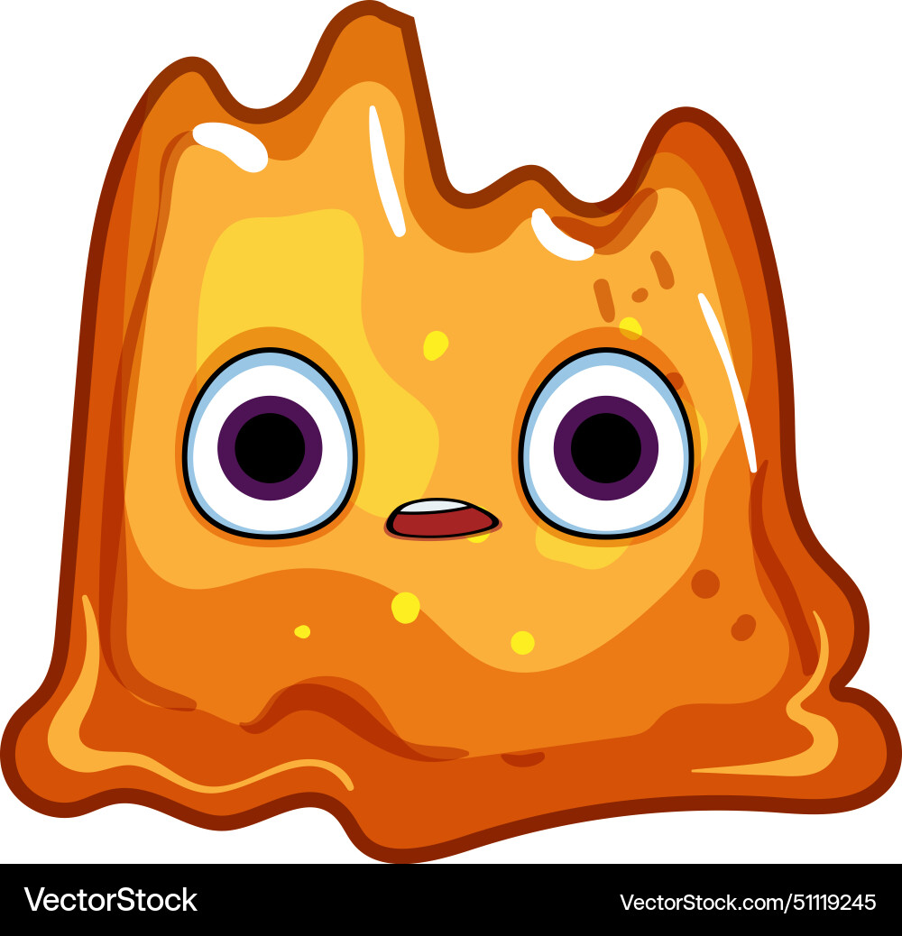 Colorful slime character cartoon Royalty Free Vector Image