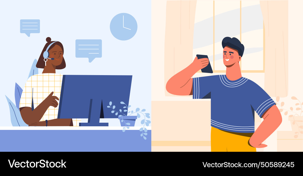 Customer service concept Royalty Free Vector Image