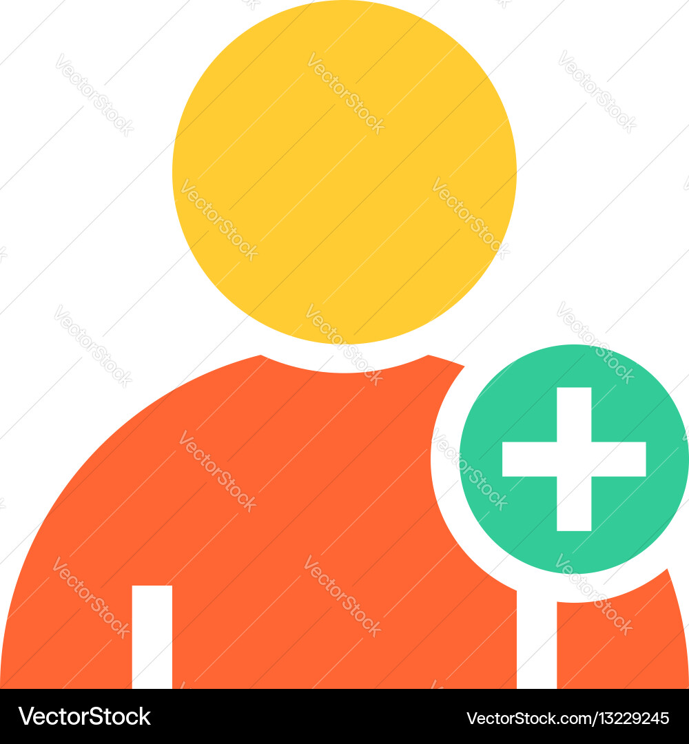 Flat user icon member sign avatar button Vector Image