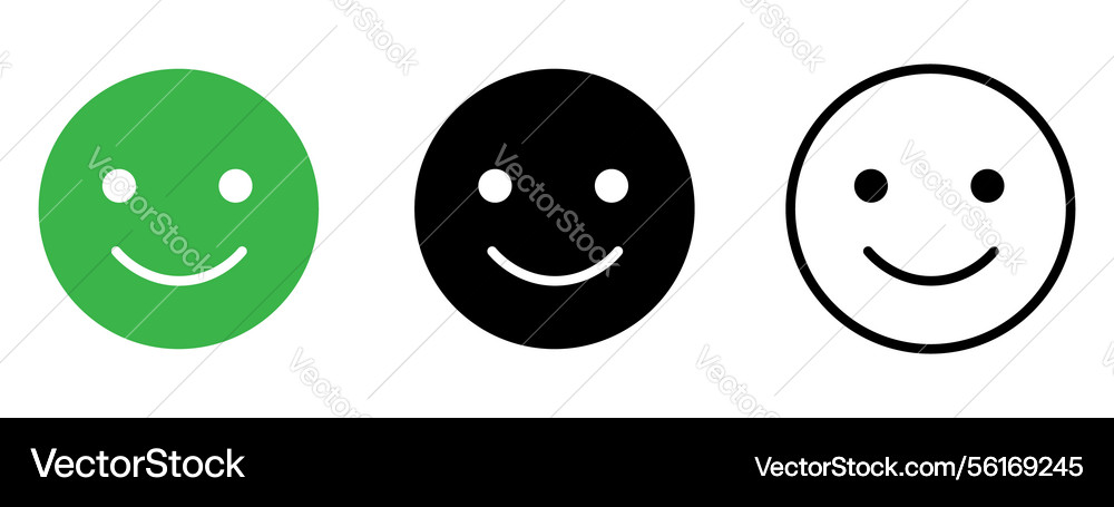 Happy smiley face icon Royalty Free Vector Image