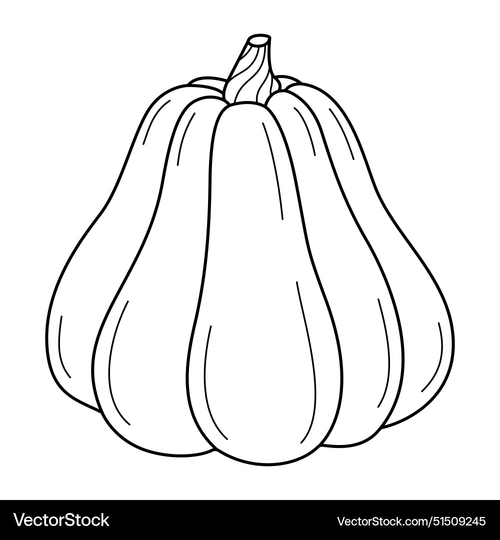 Pumpkin doodle icon art therapy coloring page Vector Image
