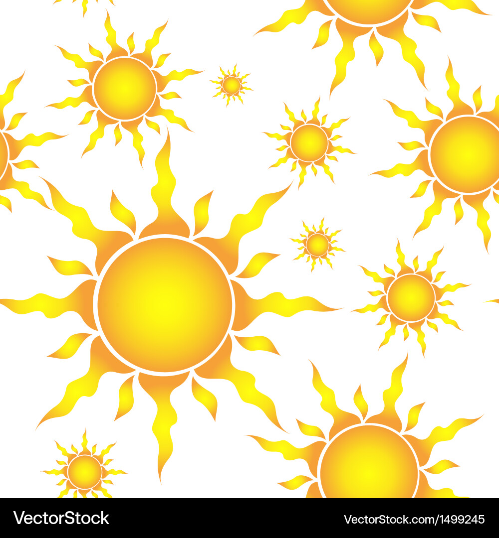 Seamless pattern with sun Royalty Free Vector Image