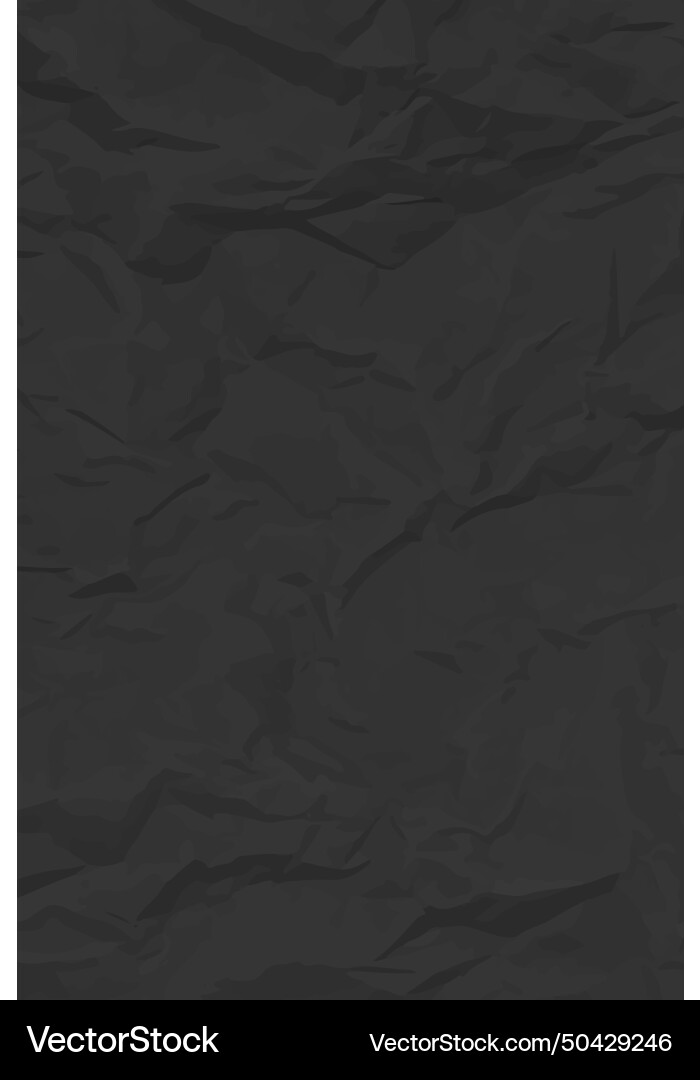 Black clean crumpled paper Royalty Free Vector Image