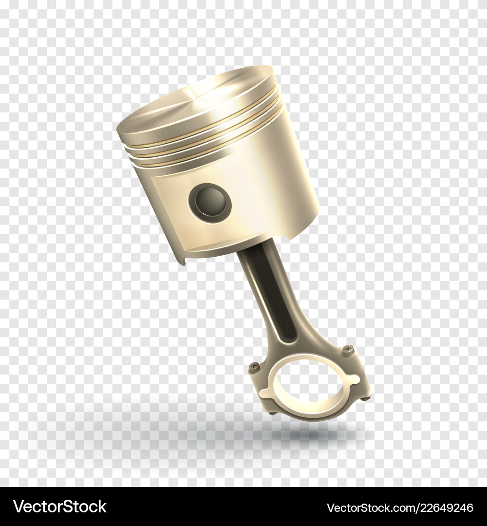 Engine piston isolated on transparent background Vector Image