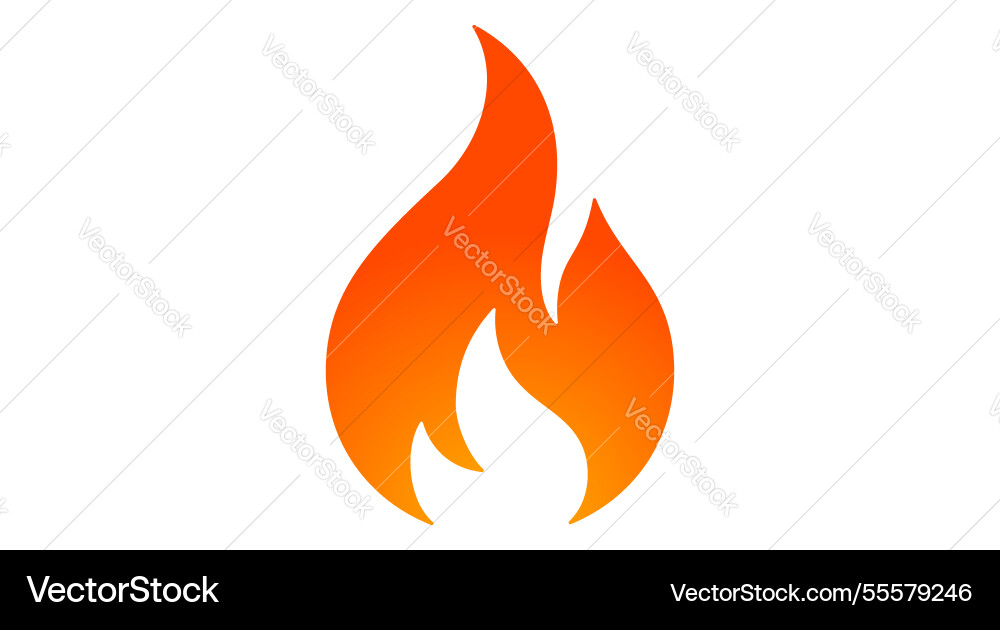 Fire flame bonfire icon Royalty Free Vector Image