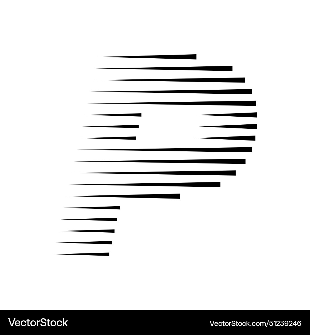 P letter lines logo icon Royalty Free Vector Image