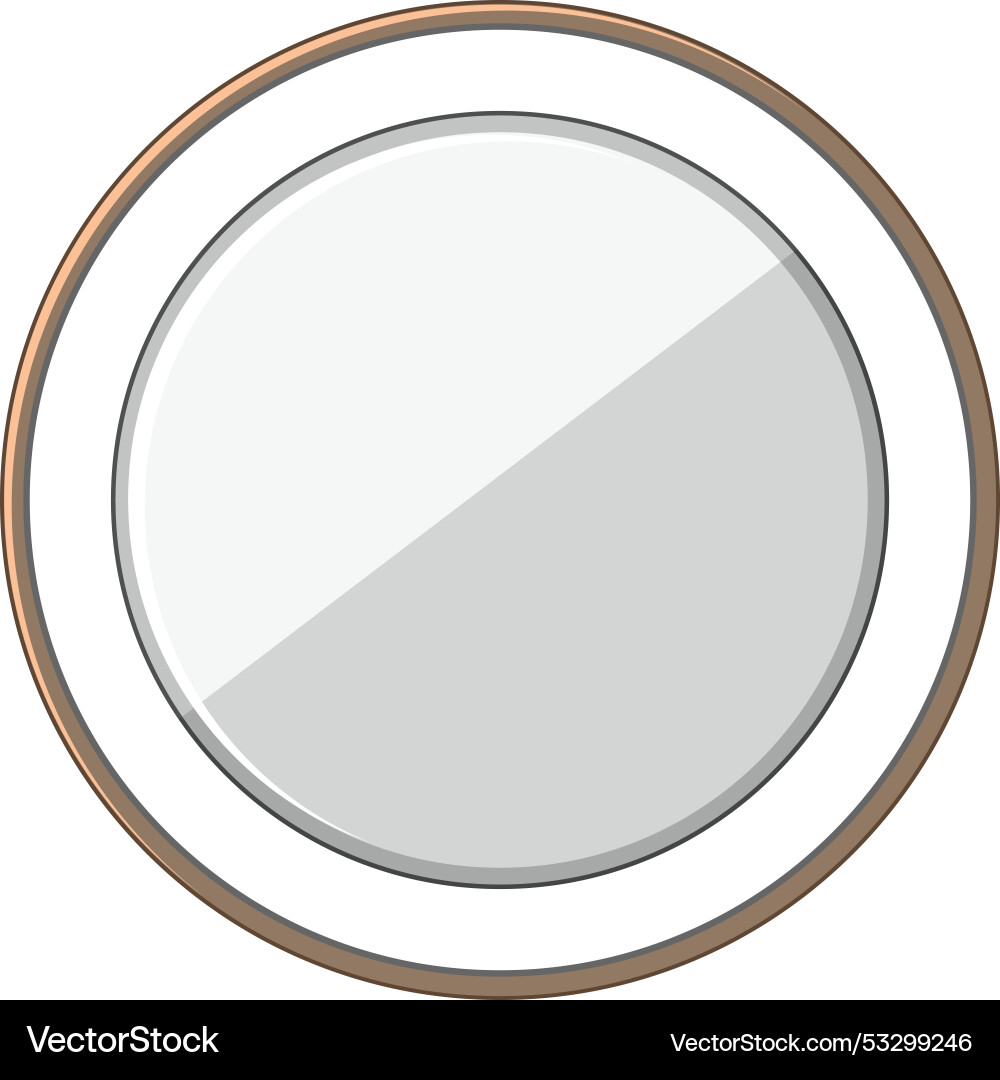 Purse compact mirror cartoon Royalty Free Vector Image