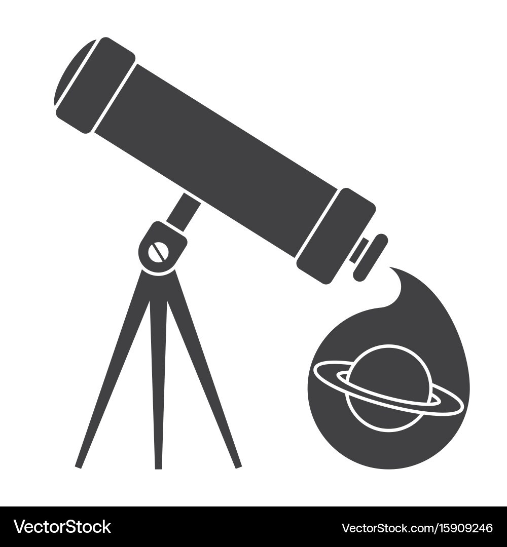 Telescope for astronomy Royalty Free Vector Image