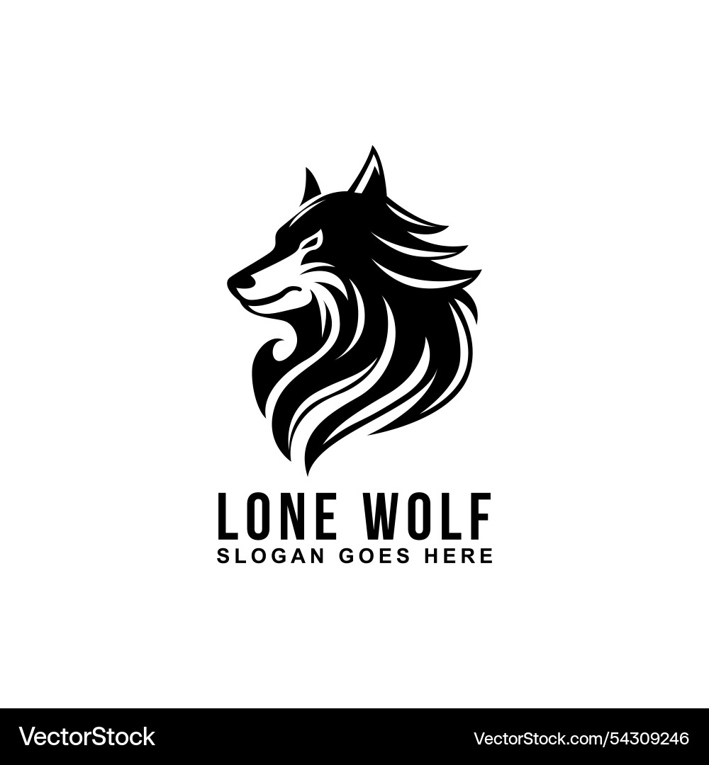 Wolf logo design head heads Royalty Free Vector Image