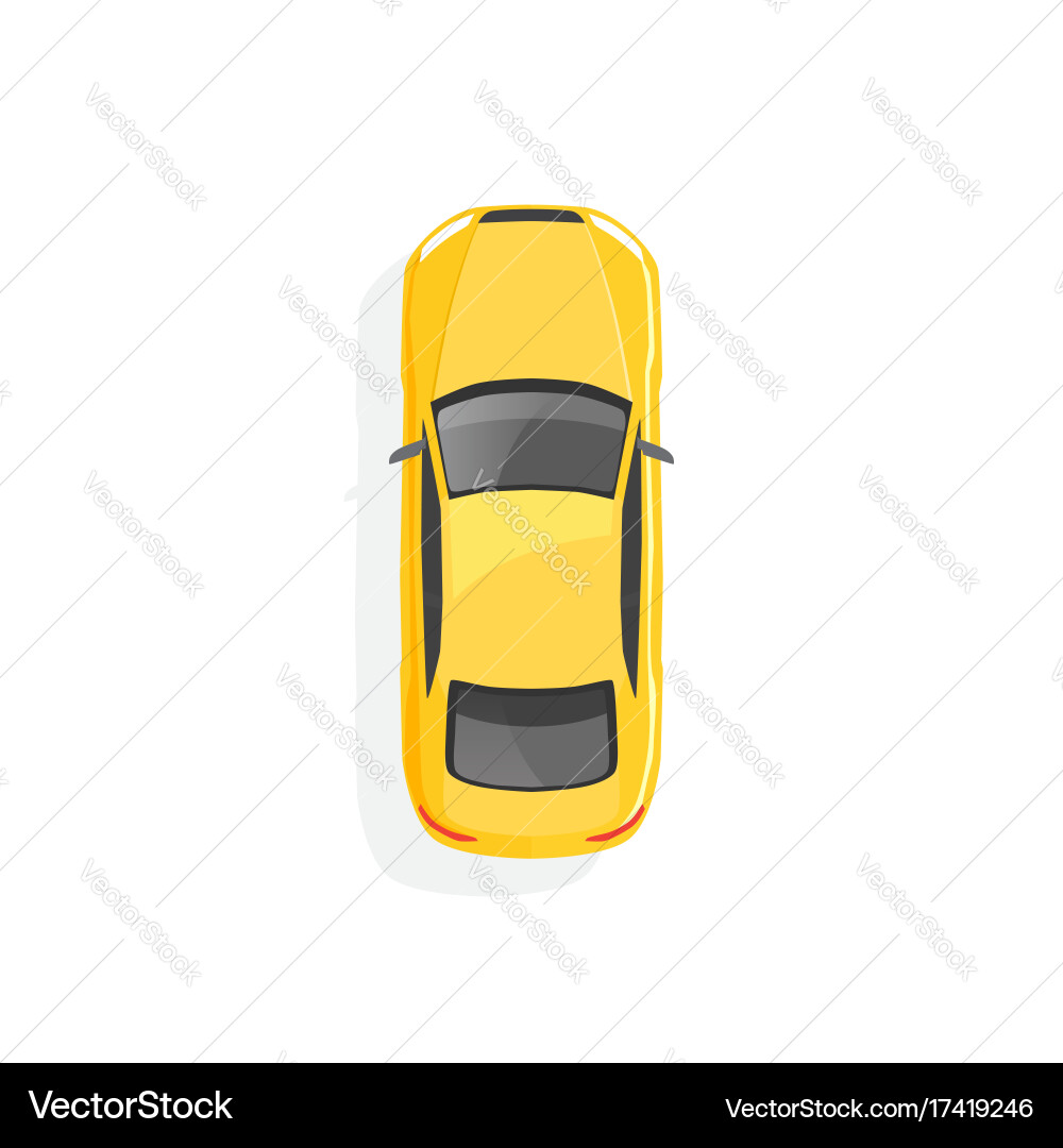 Yellow car Royalty Free Vector Image - VectorStock