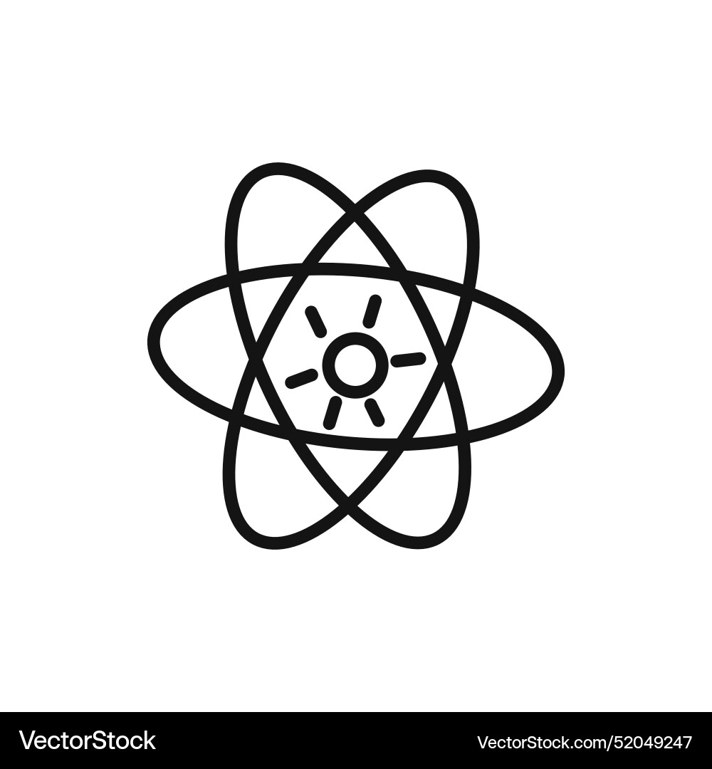 Atomic scientific icon linear graphics sign Vector Image