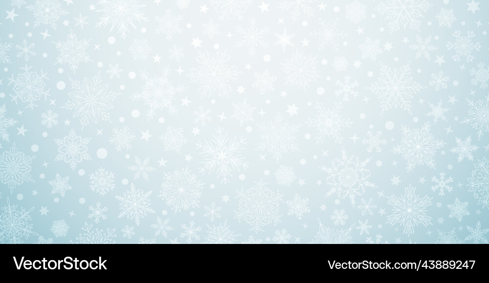 Background of christmas snowflakes Royalty Free Vector Image