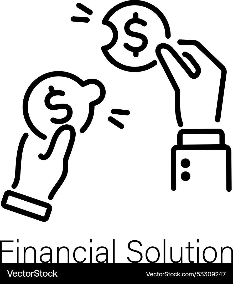 Financial solution Royalty Free Vector Image - VectorStock