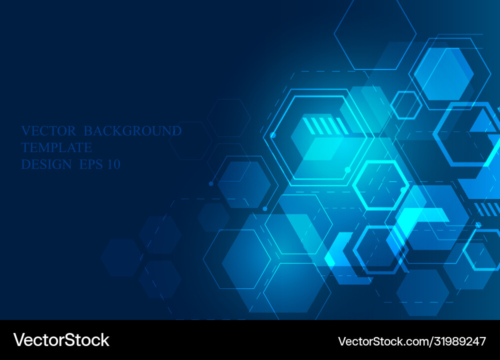 Futuristic Geometric Hexagon Background Royalty Free Vector