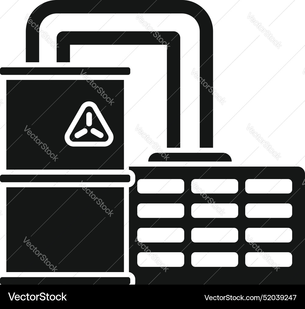 Industrial chemical processing plant with storage Vector Image