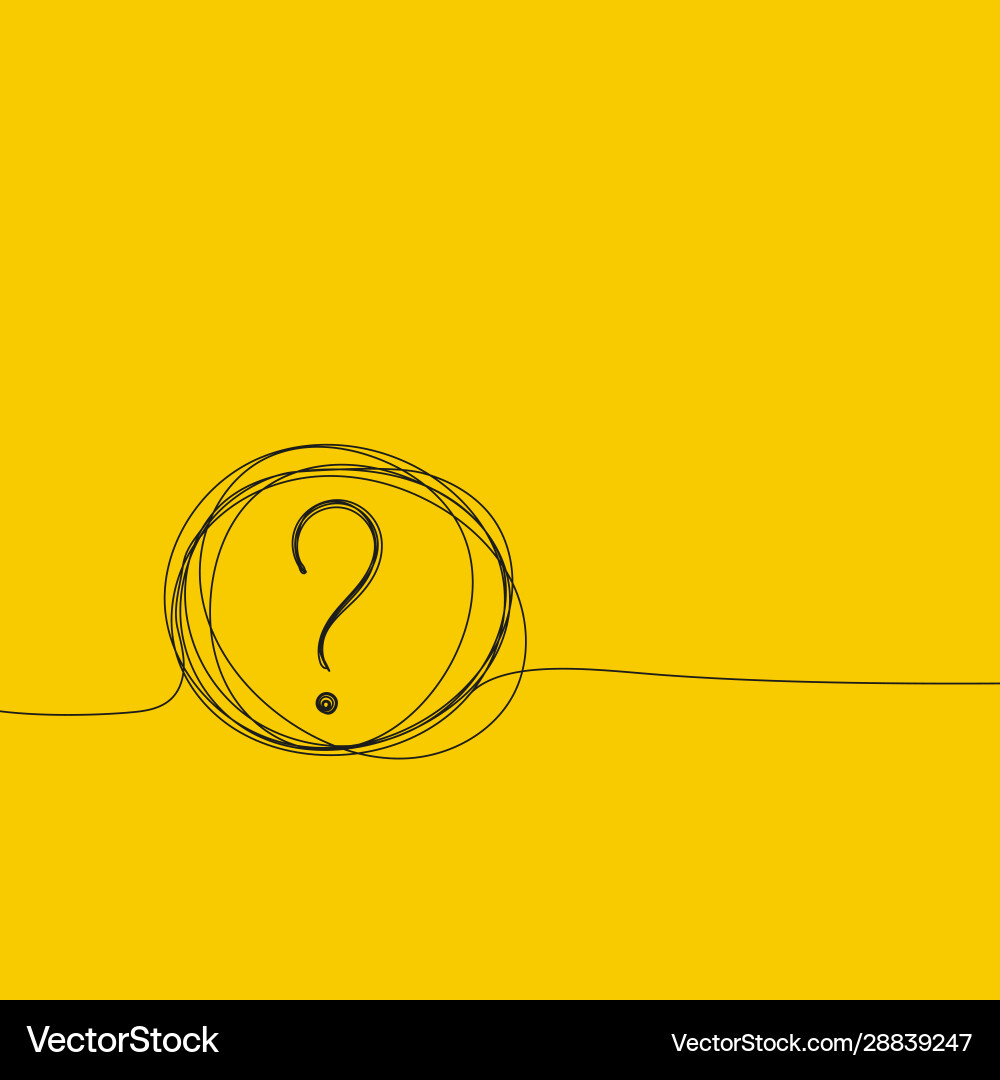 Question mark hand drawn Royalty Free Vector Image