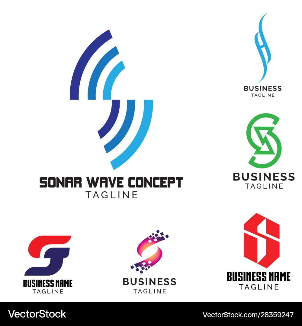 S letter based set volume 1 Royalty Free Vector Image