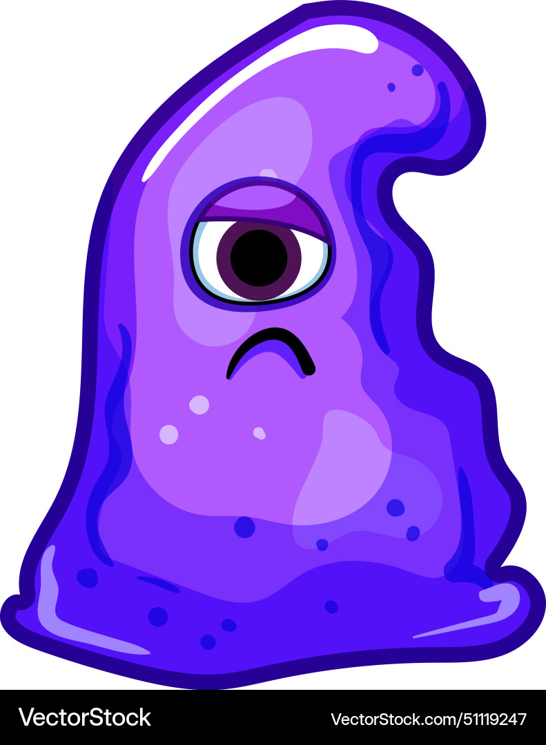 Squishy slime character cartoon Royalty Free Vector Image