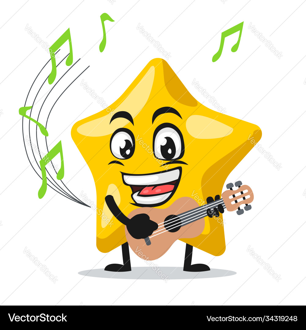 Cheerful Star Musician Royalty Free Vector Image