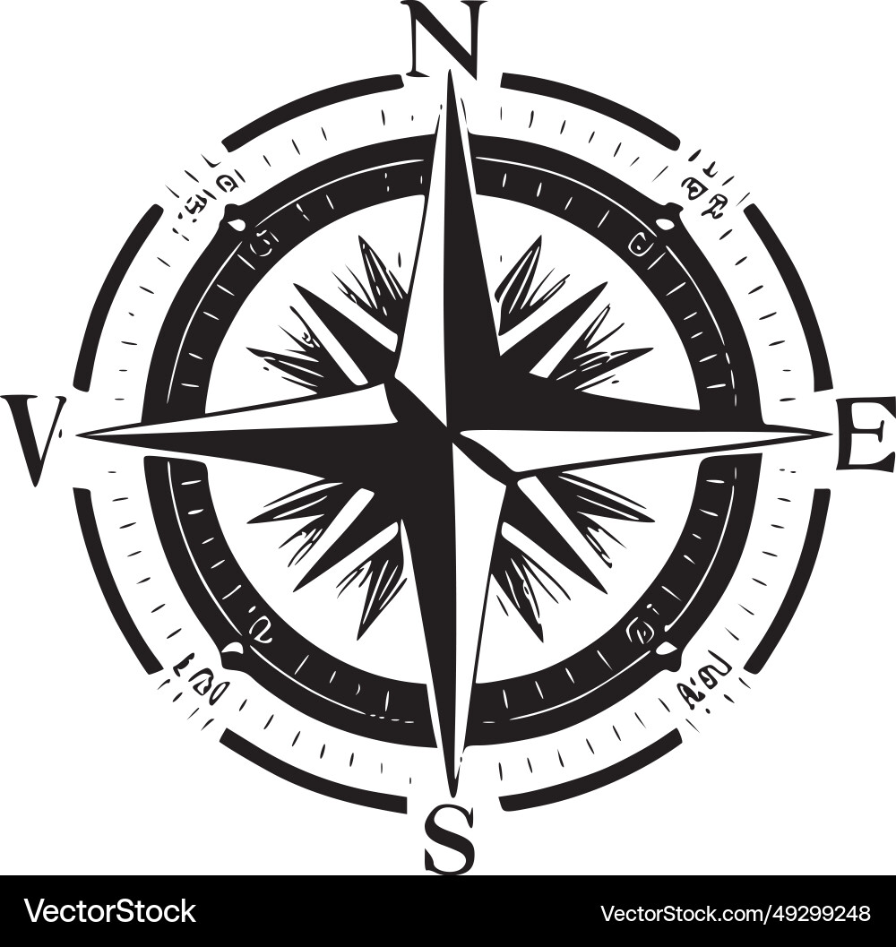 Compass - high quality logo ideal for t-shirt Vector Image