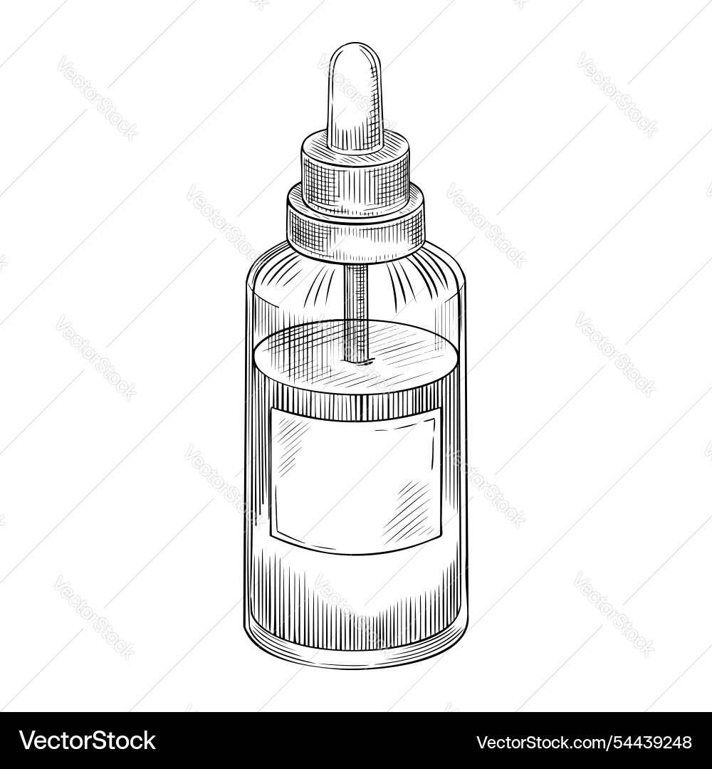 Essential Oil Bottle with Dropper Royalty Free Vector Image